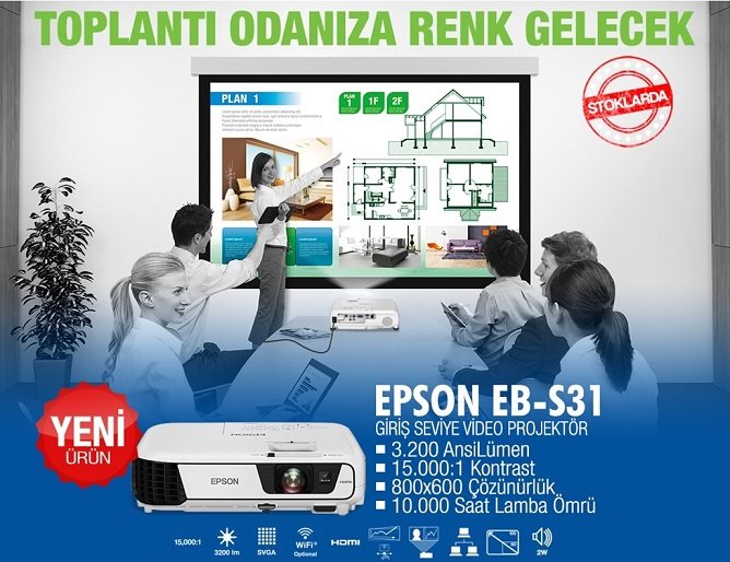 Epson EB-S31 Projeksiyon Cihazı