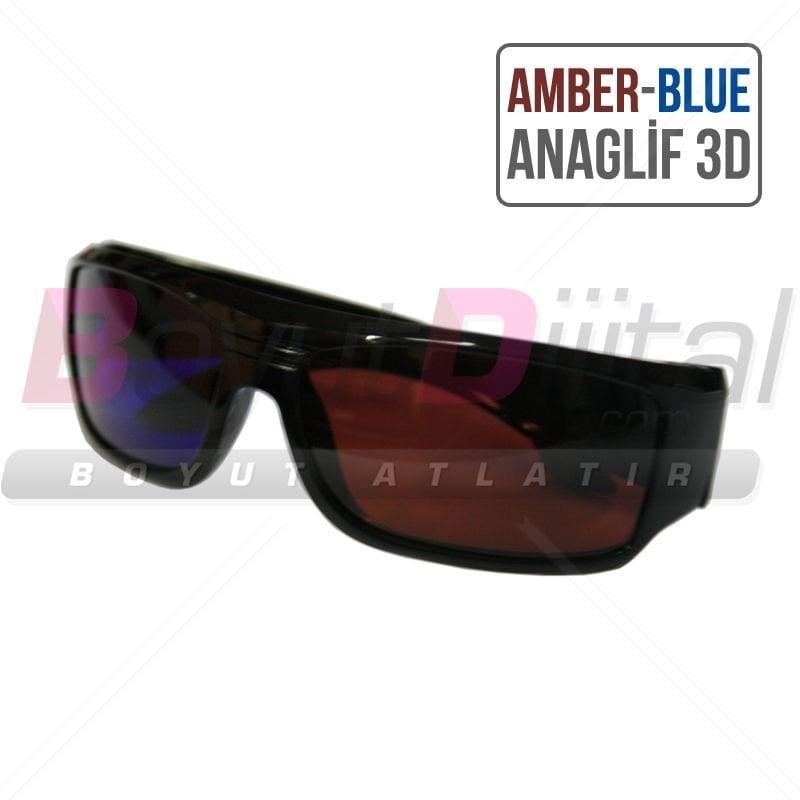 Anaglif Kemik 3D Gözlük - Anaglyph 3 Boyutlu Gözlük